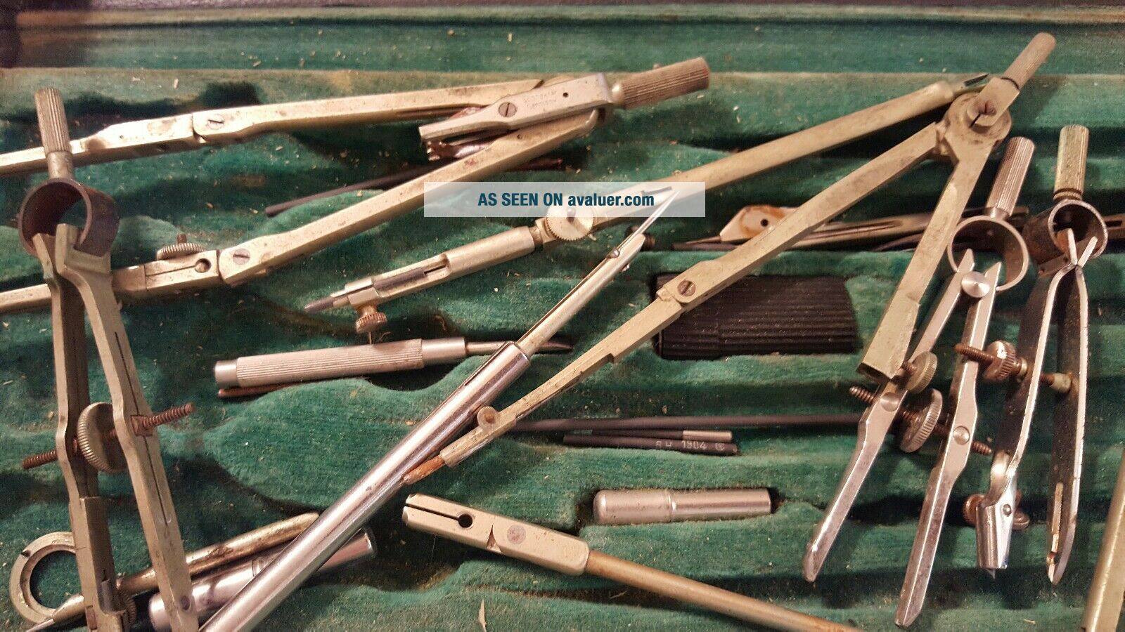 Assortment Of Vintage Drafting Tools Compass Germany USA Case | #4528184