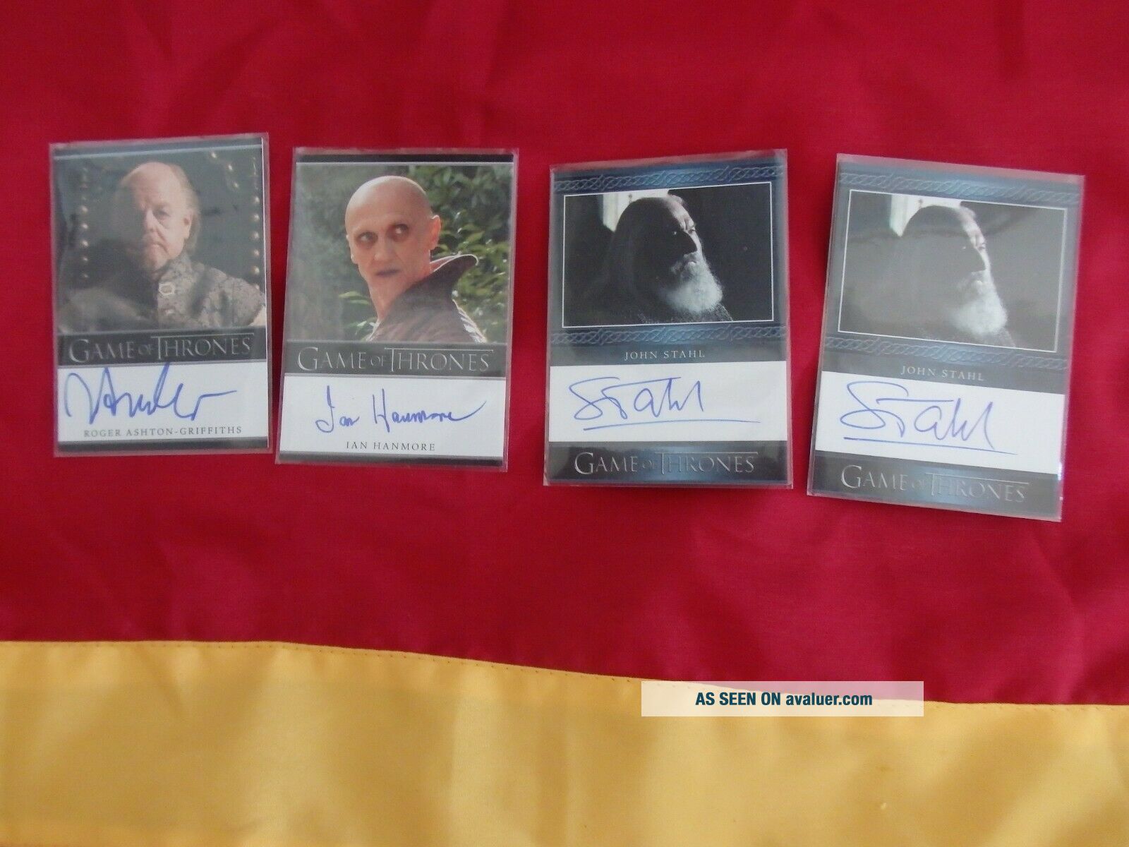 4x Game Of Thrones Season 4 Autograph Cards Stark Tyrell Etc | #4476366
