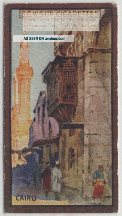 Dwellings On Cairo Egypt Street 1920s Ad Trade Card | #4514921