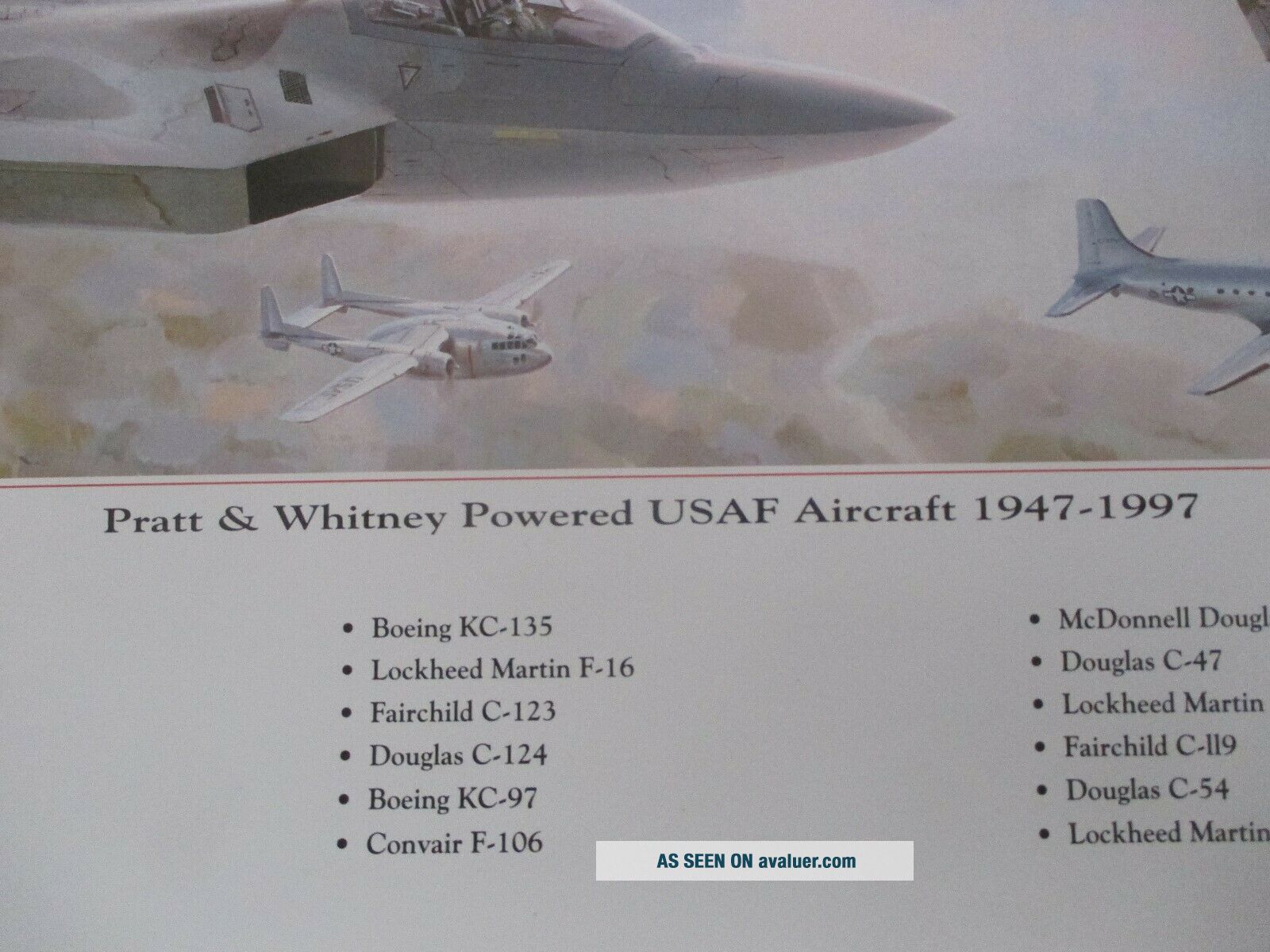 PRATT & WHITNEY 50 YEARS PROUD COMPANY KEITH FERRIS AIRCRAFT ART PRINT ...