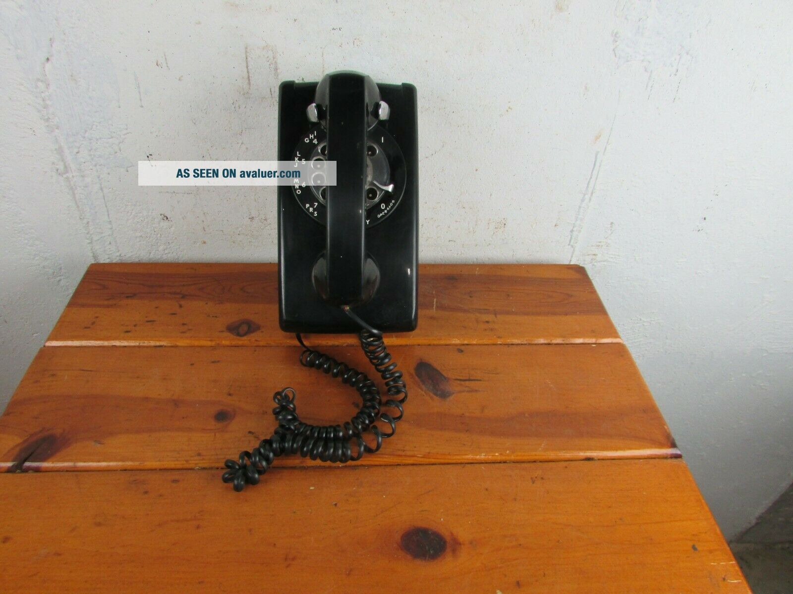 Rotary Phone Wall Mount Vintage Bell System Western Electric Black ...