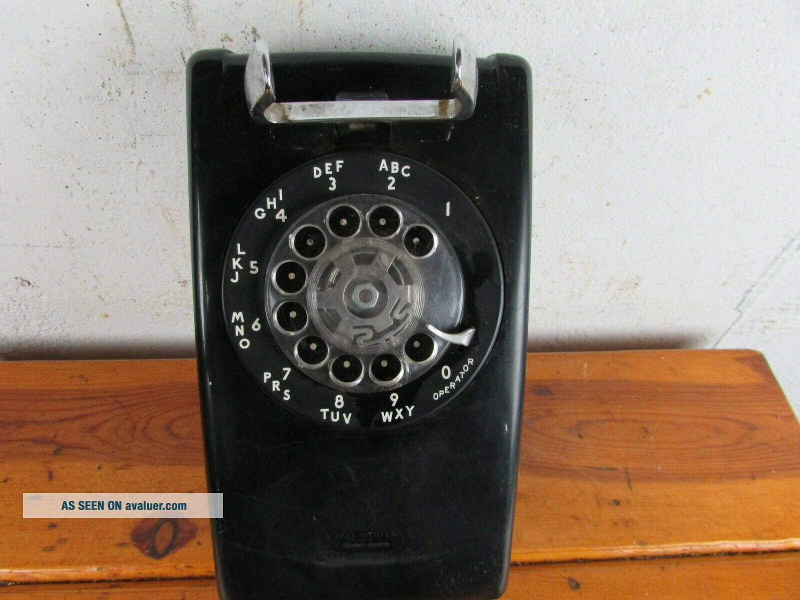 Rotary Phone Wall Mount Vintage Bell System Western Electric Black ...