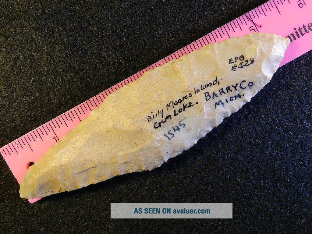 G Authentic Native American Artifact Arrowheads Knife Scraper | #4592219