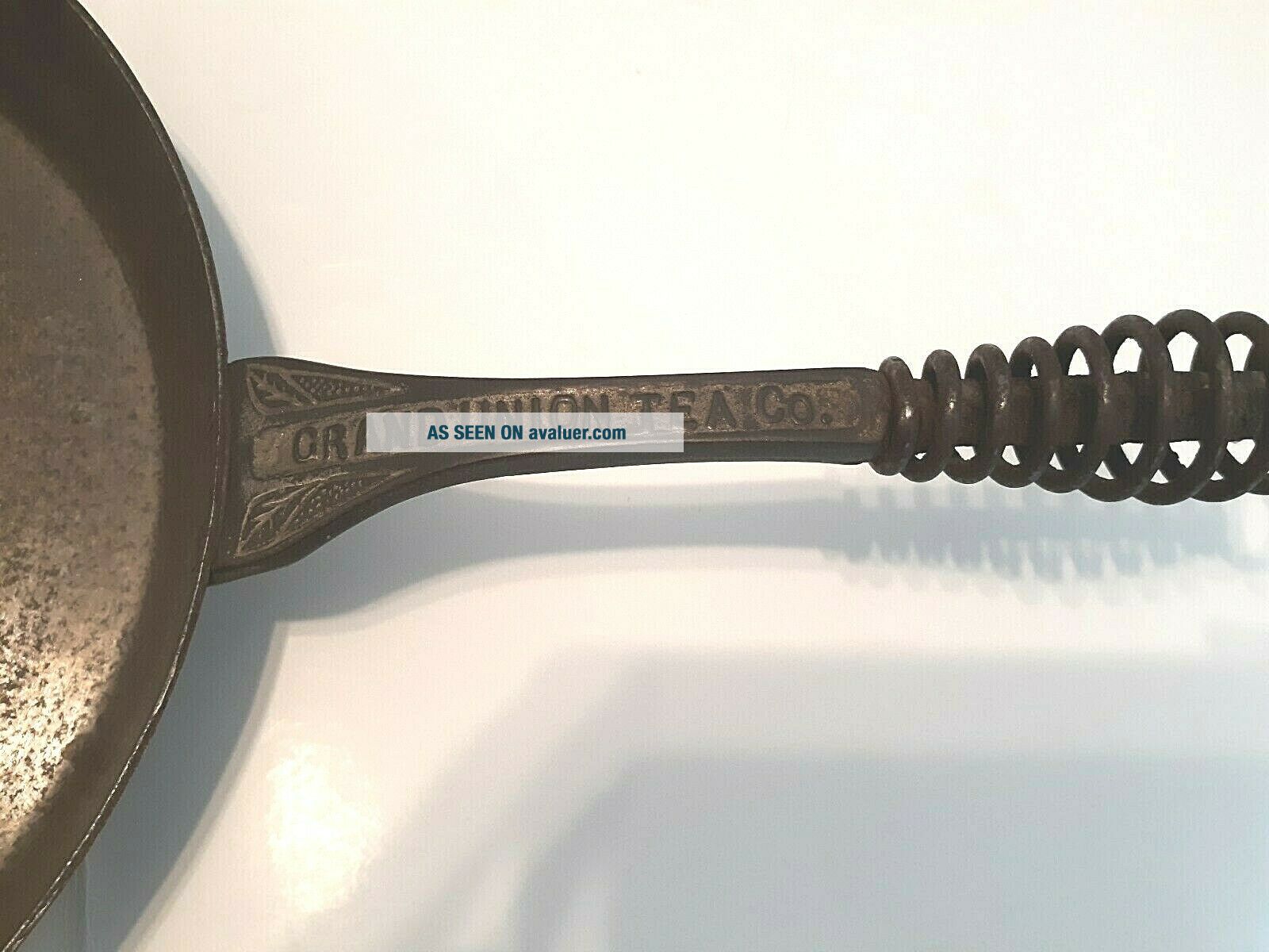 Antique Grand Union Tea Company Steel Advertising Frying Pan Skillet ...