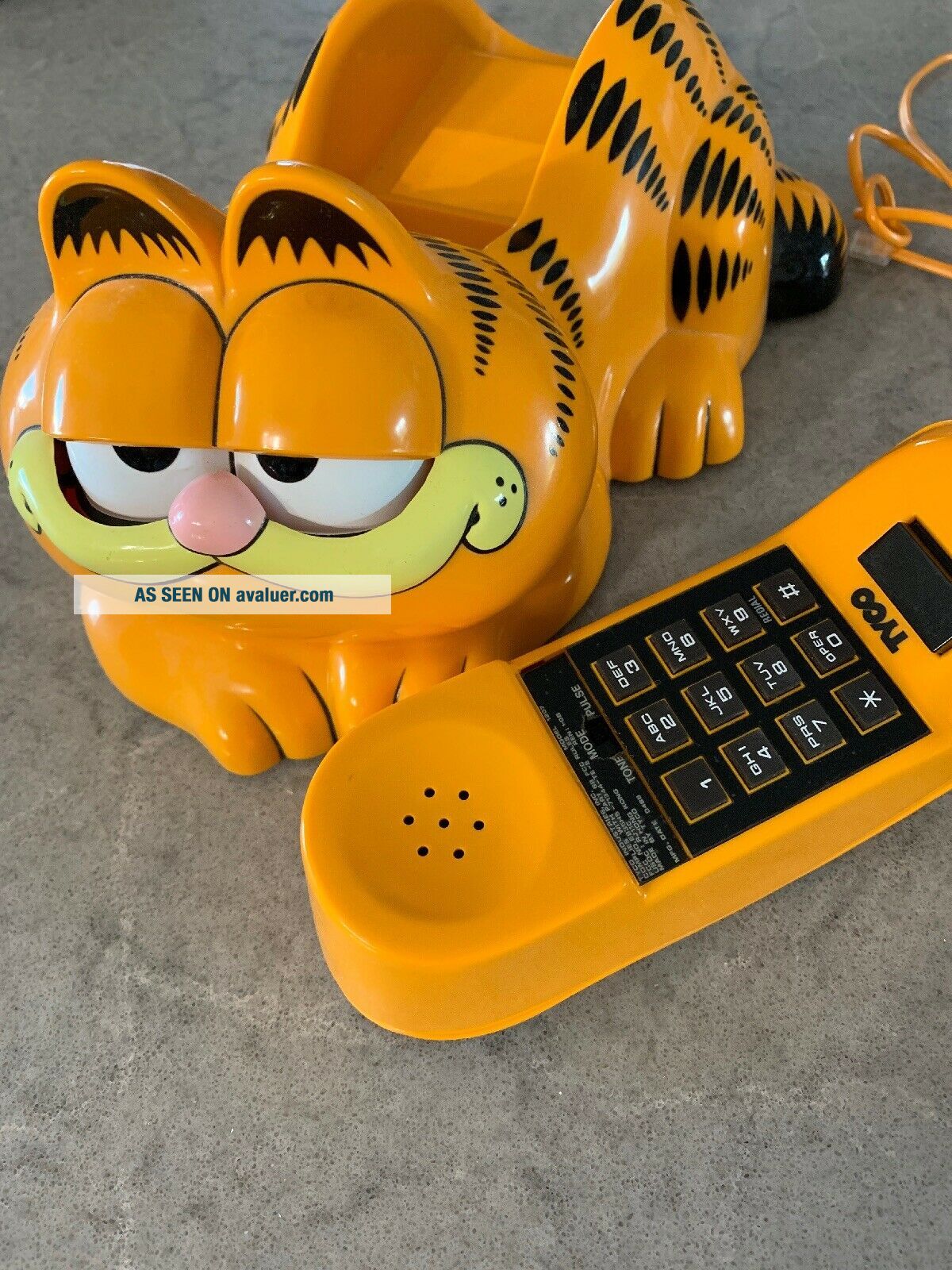 ' 80s Tyco Vintage Garfield Desk Phone Corded Eyes Open And Shut ...