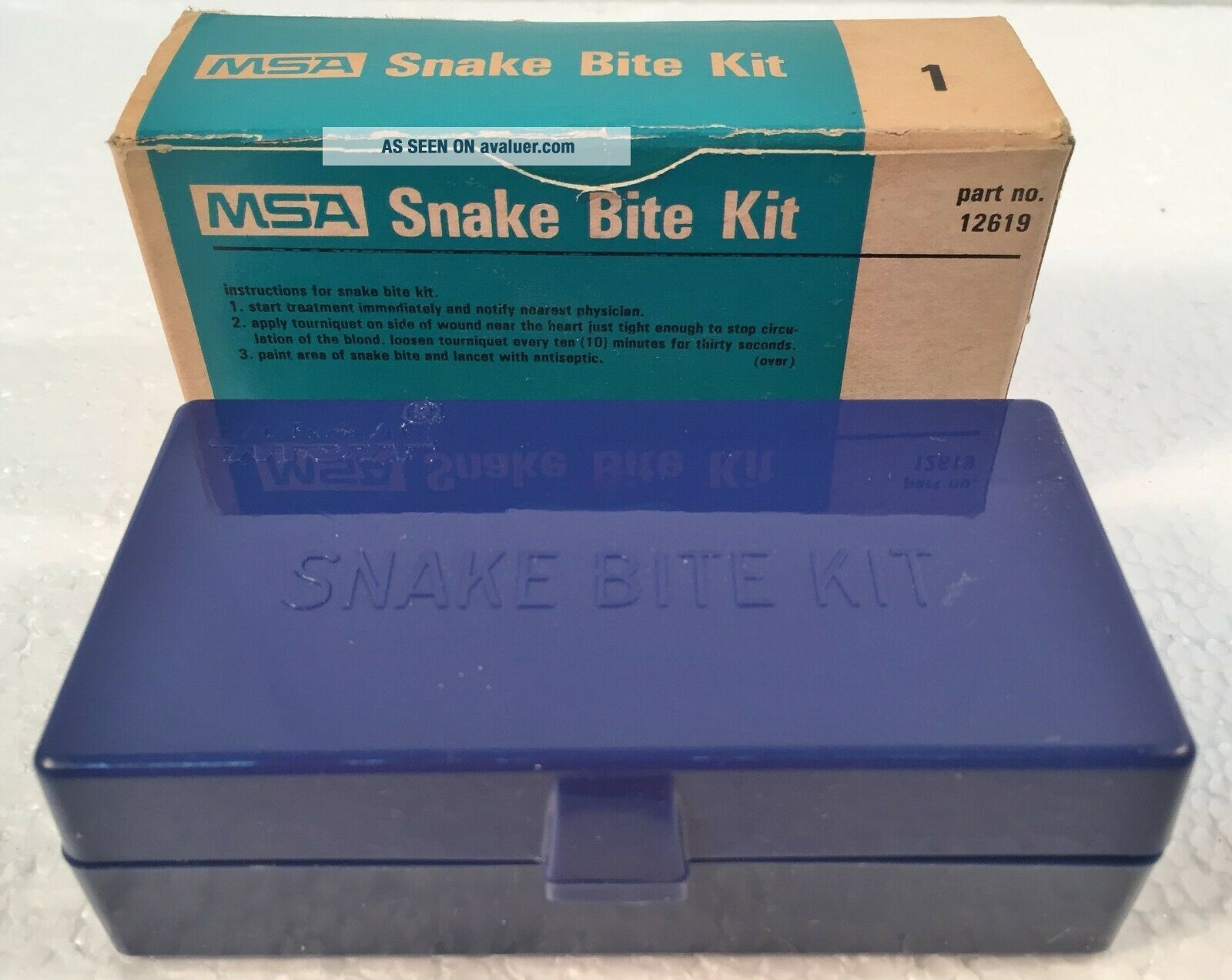 Vintage MSA Mine Safety Appliance SNAKE BITE KIT 12619 | #4595224