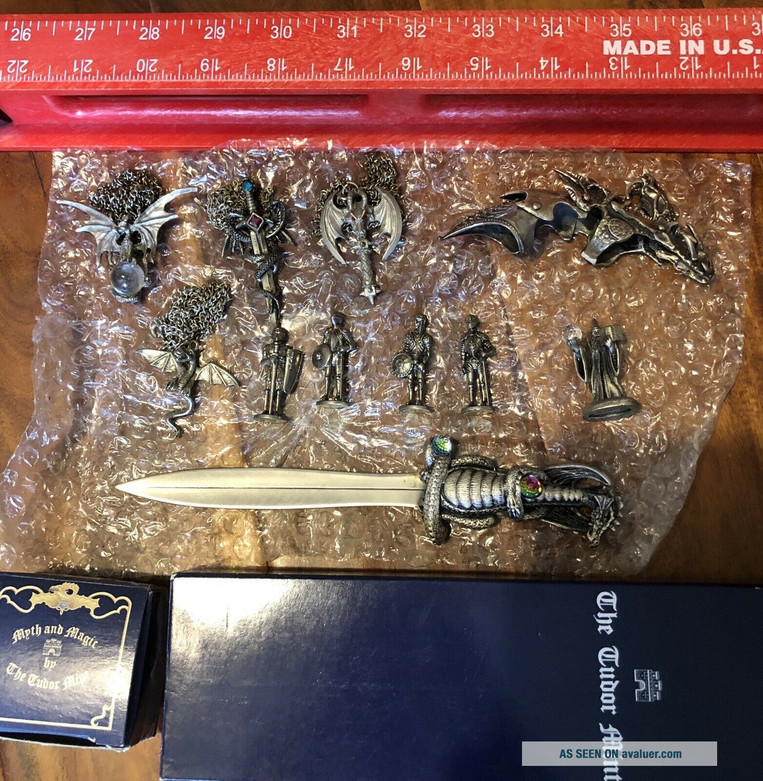 Pewter Fantasy Figurines Jewelry Dragon Soldier Minis Wizard Dungeons ...