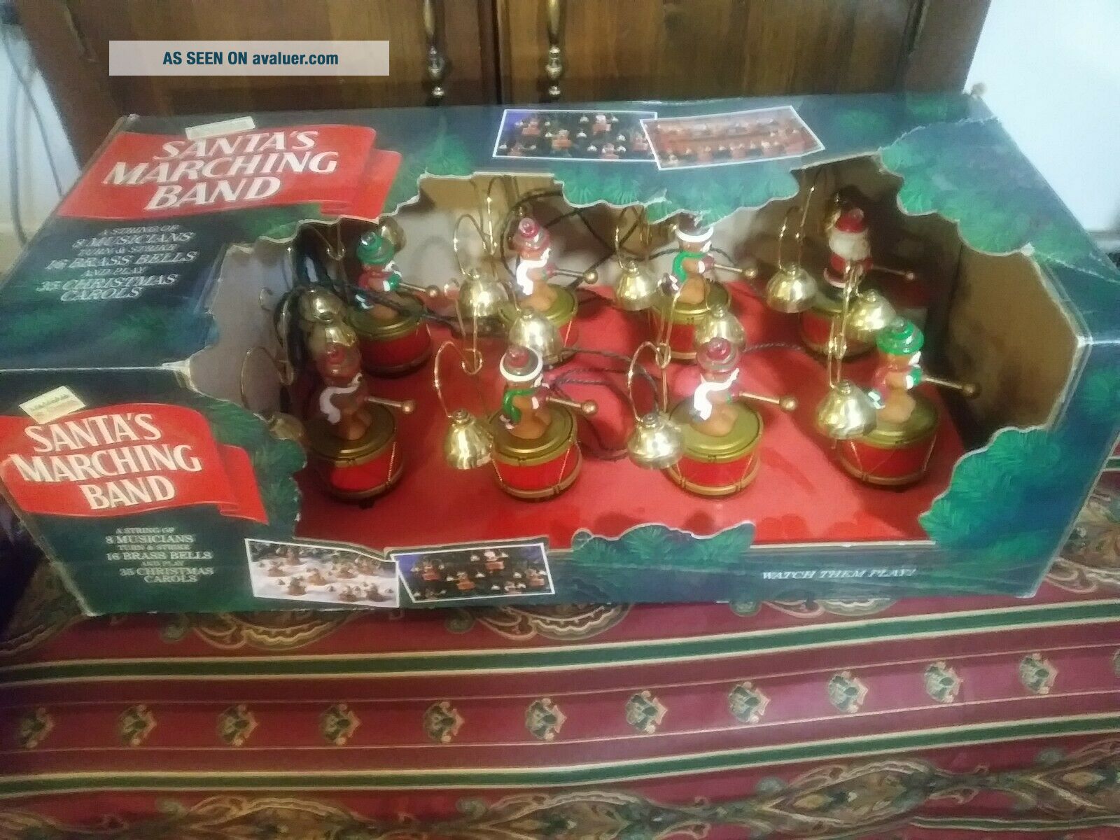 1992 Santa ' S Marching Band Musicians Bells Christmas Carols BOX ...