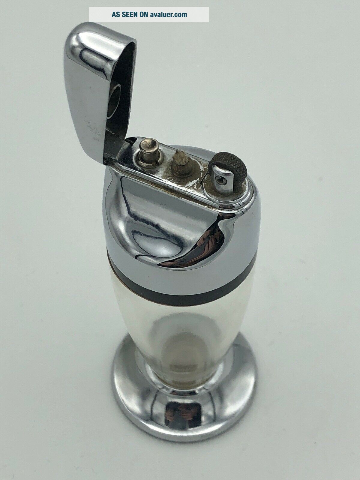 RITEPOINT LITER Clear See Thru Table Lighter Made In USA Vintage ...