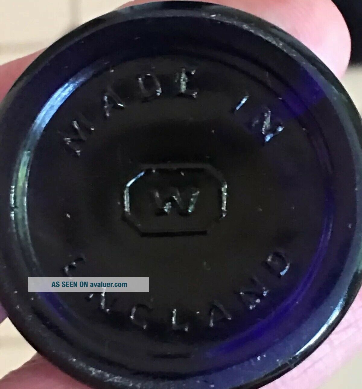 Vintage Blue Eye Wash Eye Cup Bath Marked Made In England | #4610446