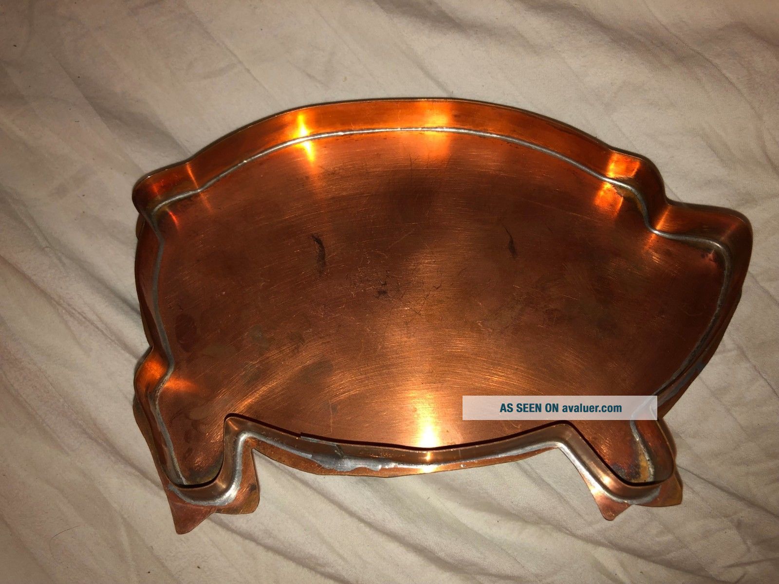 VINTAGE CAPE COD COPPER LARGE COPPER PIG COOKIE CUTTER | #4678446