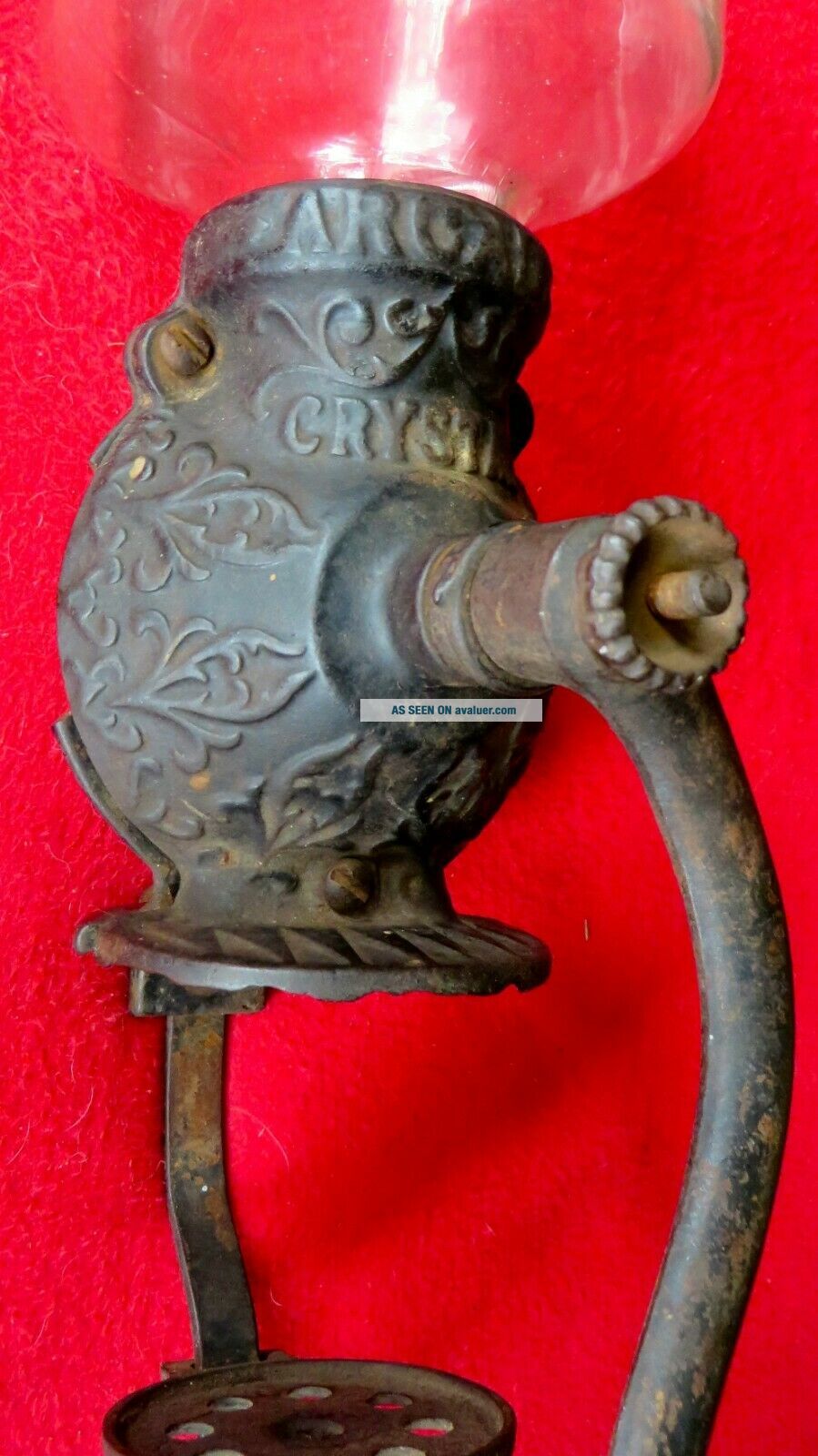 ARCADE CRYSTAL No 3 CAST IRON WALL MOUNTED COFFEE GRINDER | #4686127
