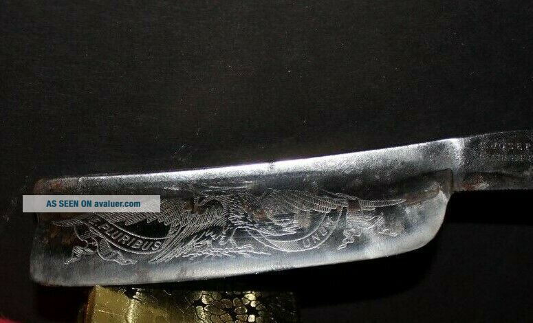 Vtg. Joseph Smith & Sons Sheffield England Straight Razor W/ Eagle ...