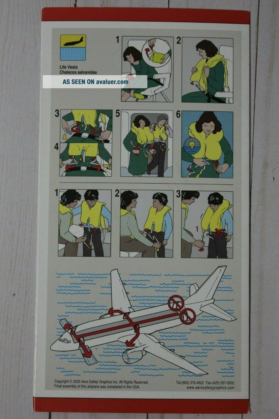 ATA American Trans Air Boeing 737 - 300 Safety Card - 10/05 | #4550037