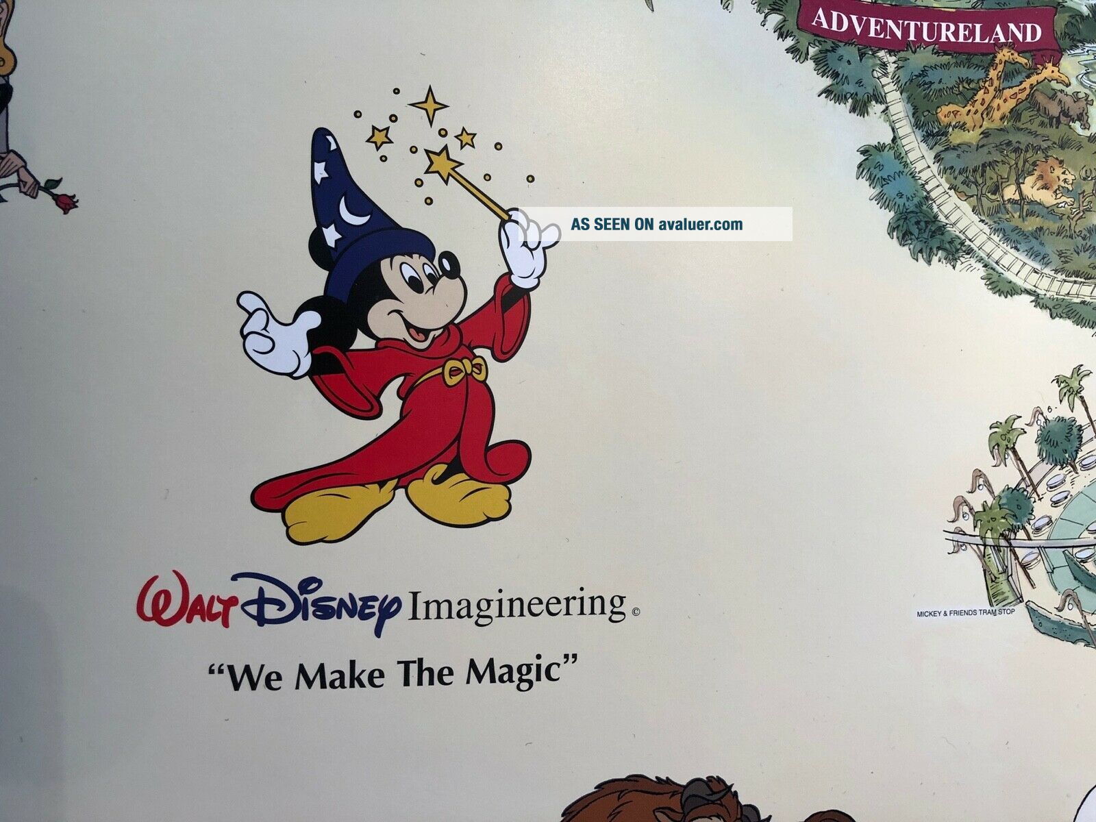 RARE Disneyland 50th Anniversary Detailed Park Map Poster Imagineering ...