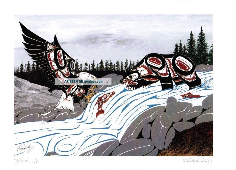 Cycle Of Life Richard Shorty Art Card Northern Tuchone Yukon Native ...