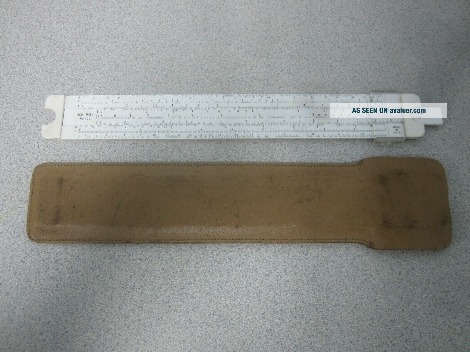 Acu - Math Acumath No. 400 Plastic Slide Rule In Case 12 - 1/4” Length ...
