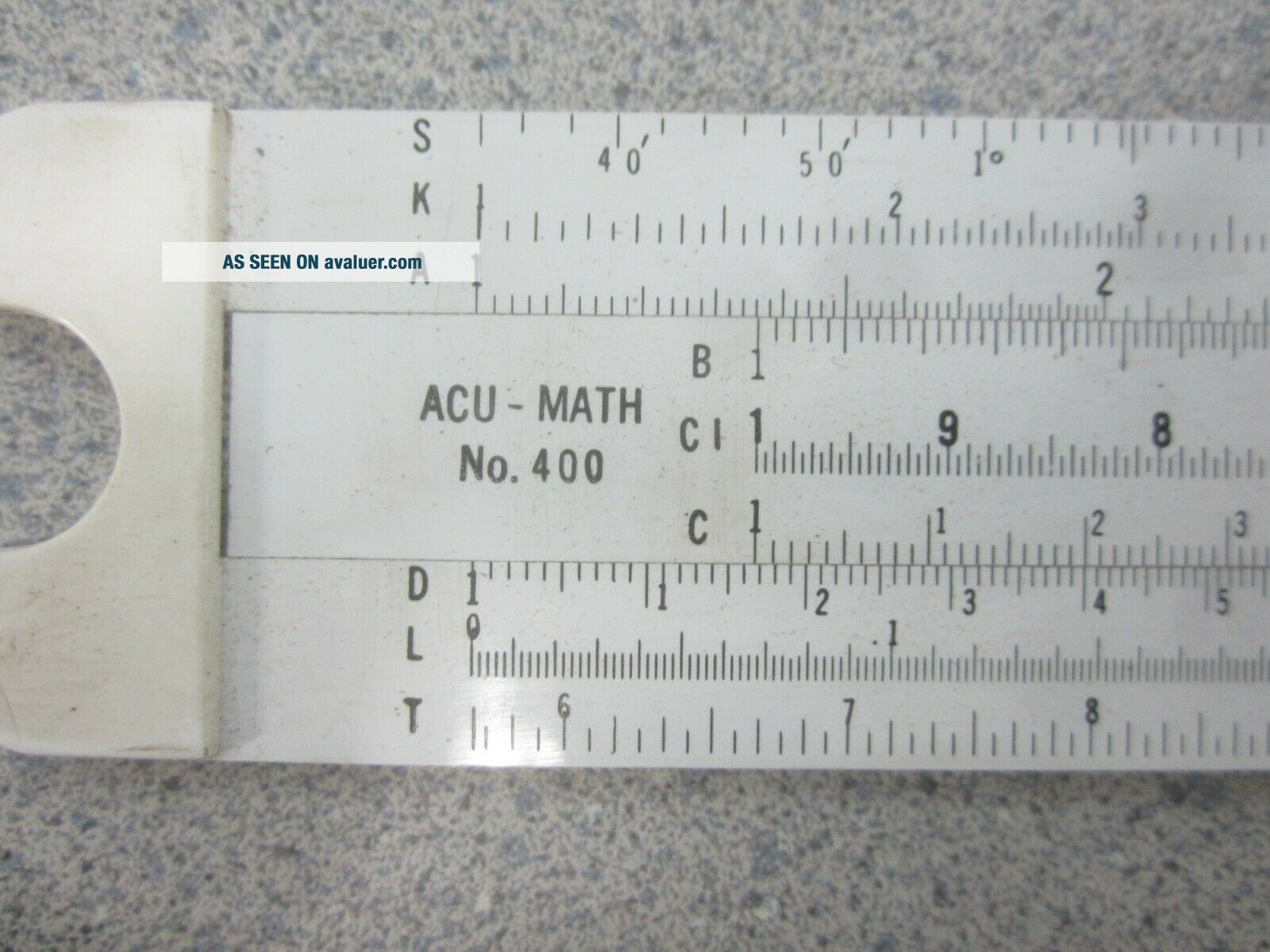 Acu - Math Acumath No. 400 Plastic Slide Rule In Case 12 - 1/4” Length ...