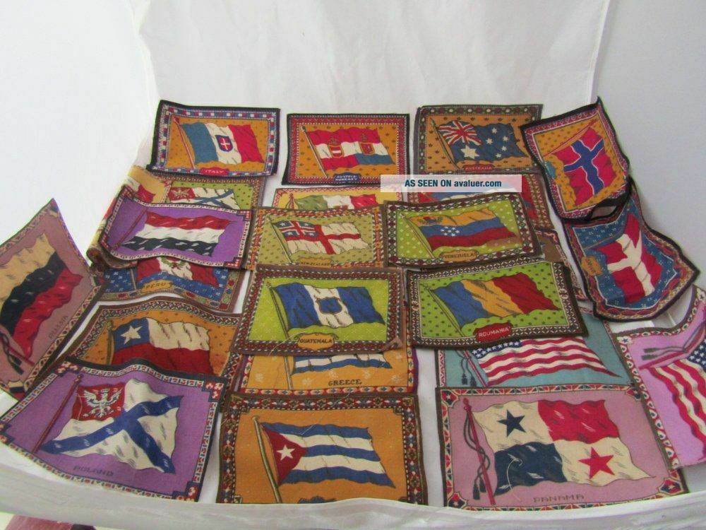 29 ANTIQUE CIGAR FELTS - FLAGS OF COUNTRIES | #4665761