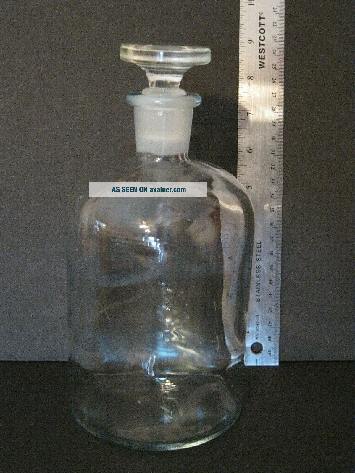 T. C. W. Co. Wheaton 1L Laboratory Apothecary Bottle W/ Ground Glass ...