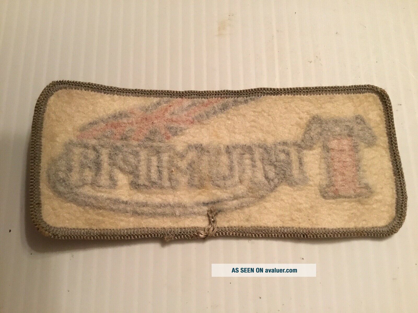 Vintage 1970s Triumph Motorcycle Embroidered Patch 5”x 2” | #4627277