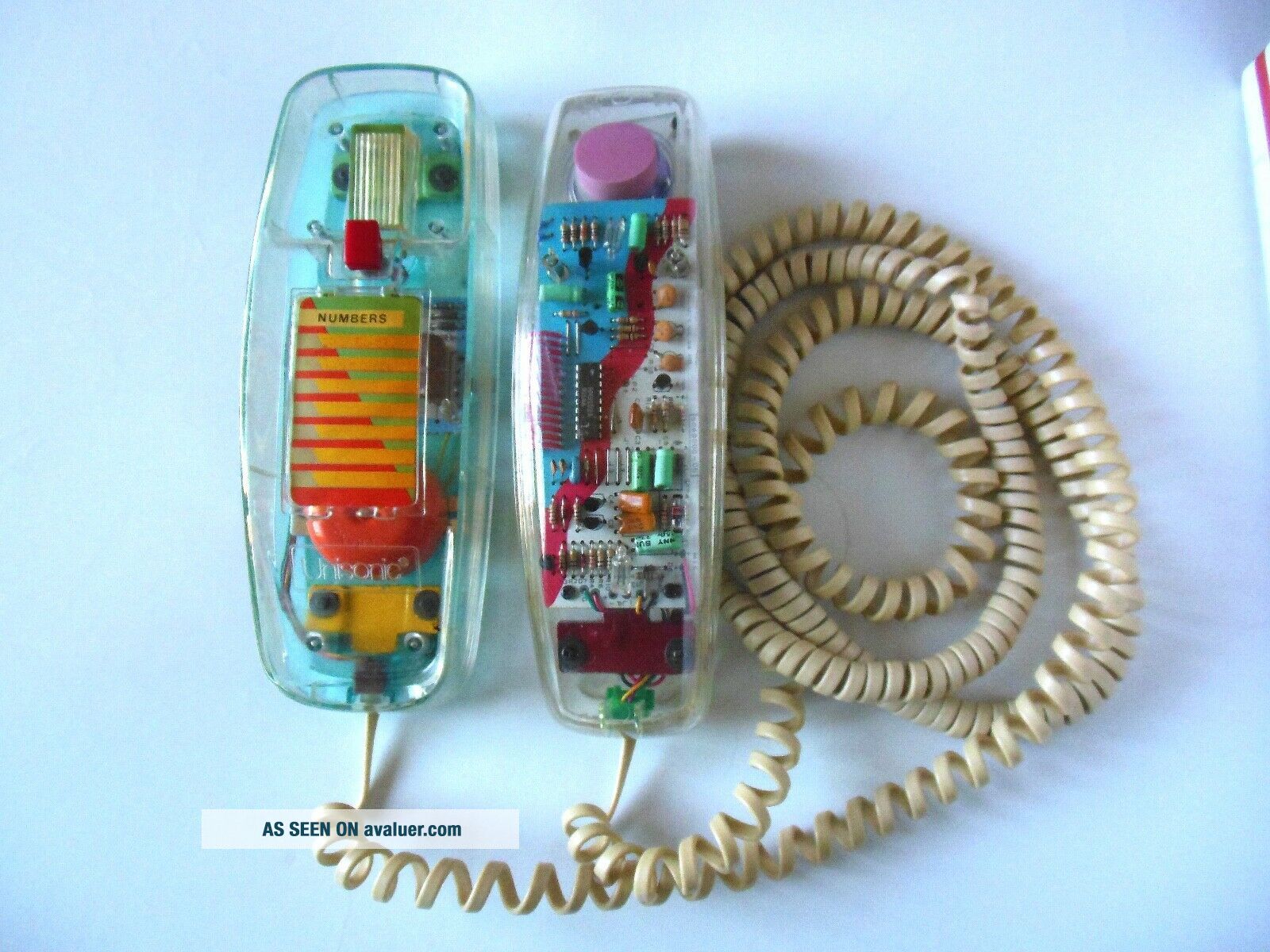 Vintage Unisonic Clear See - Through Transparent Landline Telephone ...
