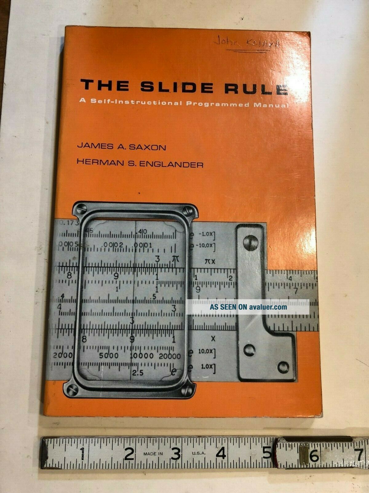 " The Slide Rule " Instructional Book By Saxon & Englander - Prentice ...