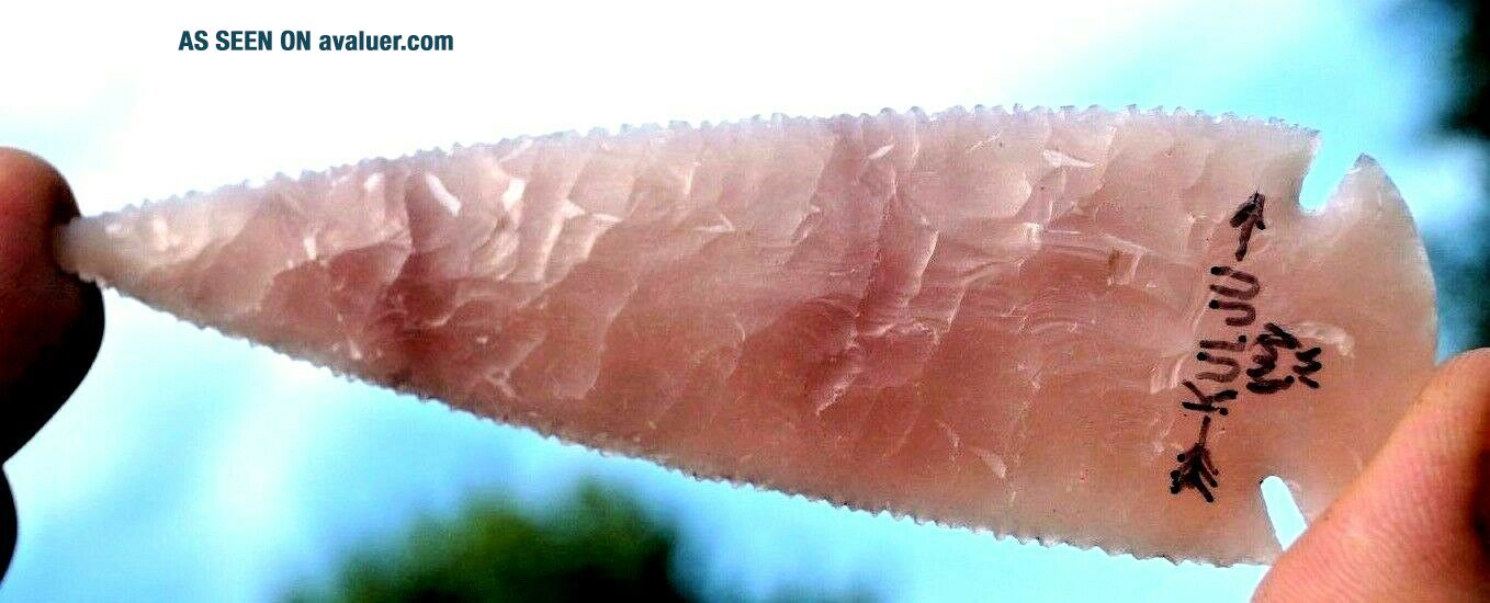 RARE MATERIAL Flint Knapping Art Master TOM KULJU Dovetail Arrowhead ...