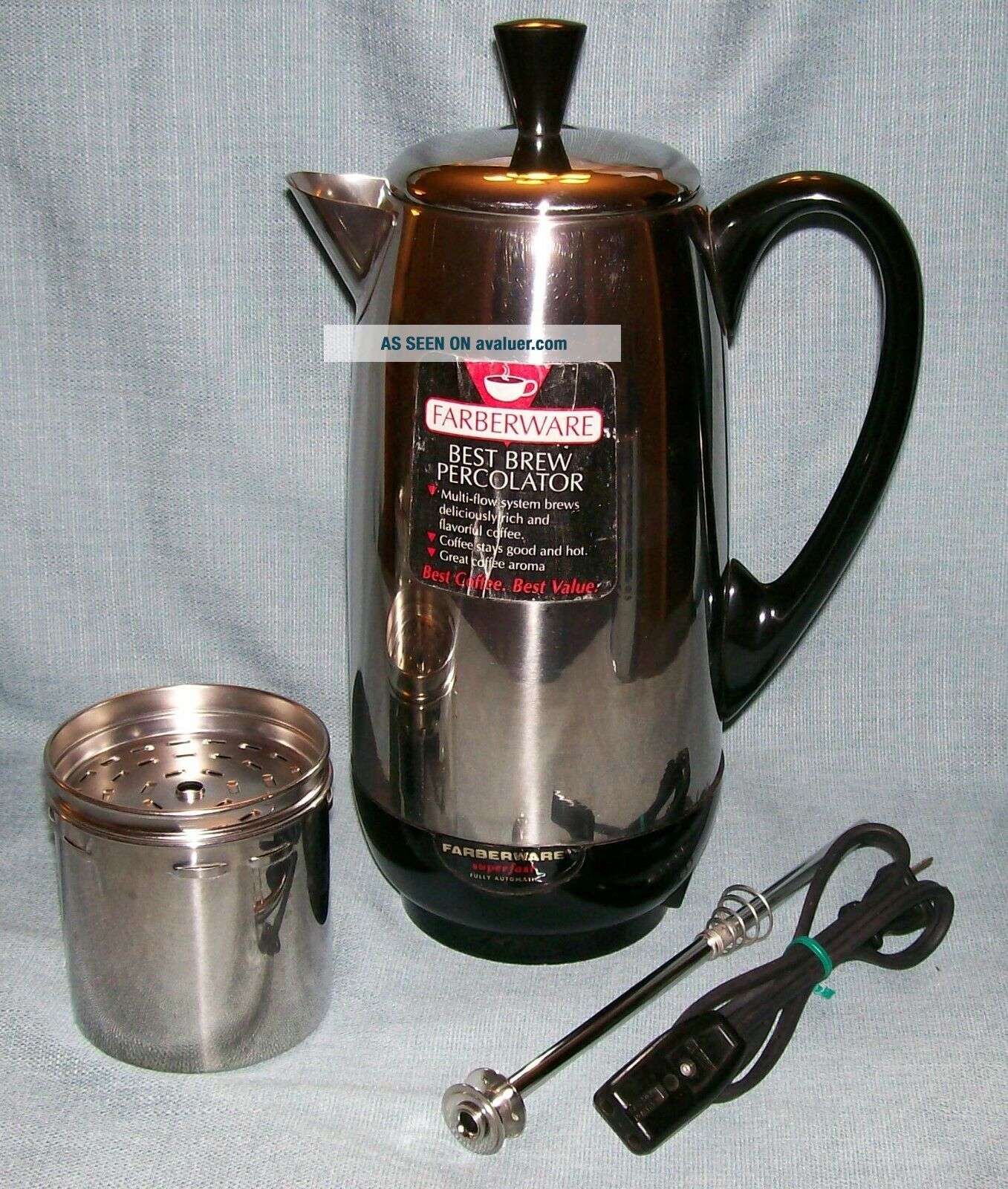 Vintage Farberware Superfast 12 Cup Percolator Coffee Pot 142 Automatic ...