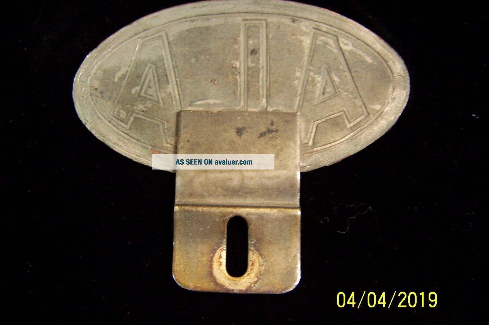 VINTAGE PORCELAIN AUTOMOBILE LICENSE PLATE TOPPER ALA EMBLEM | #4656777
