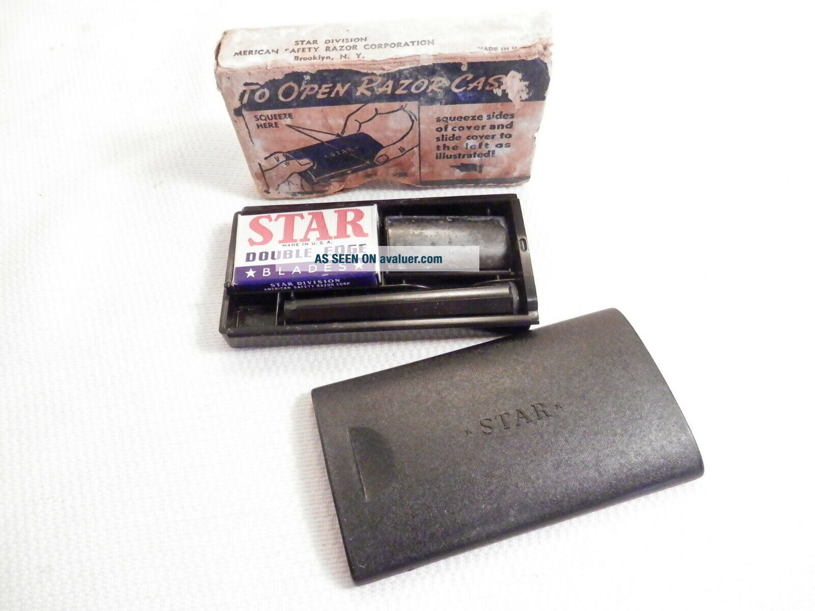 Vintage Star American Safety Razor With Blades In Case With Box | #4722214