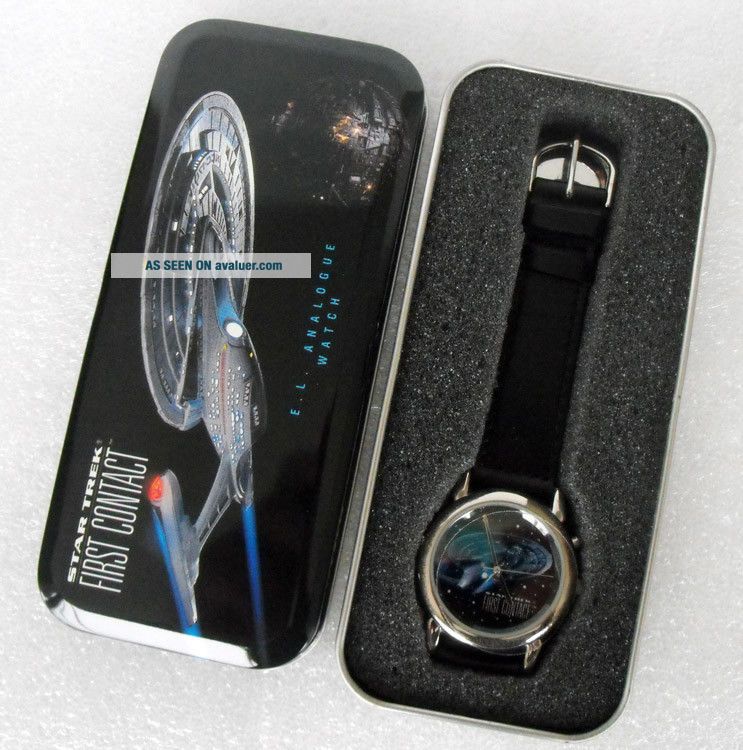 RARE Star Trek Watch First Contact In Metal Case 1996 UK | #4730039