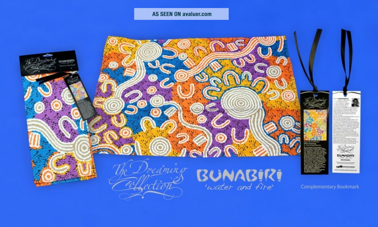 Australian Aboriginal Souvenir Kitchen Tea Towel Water Dreaming ...