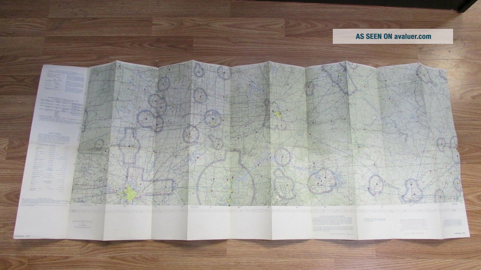 1976 Kansas City, MO Sectional Aeronautical Chart Map 15th Edition ...