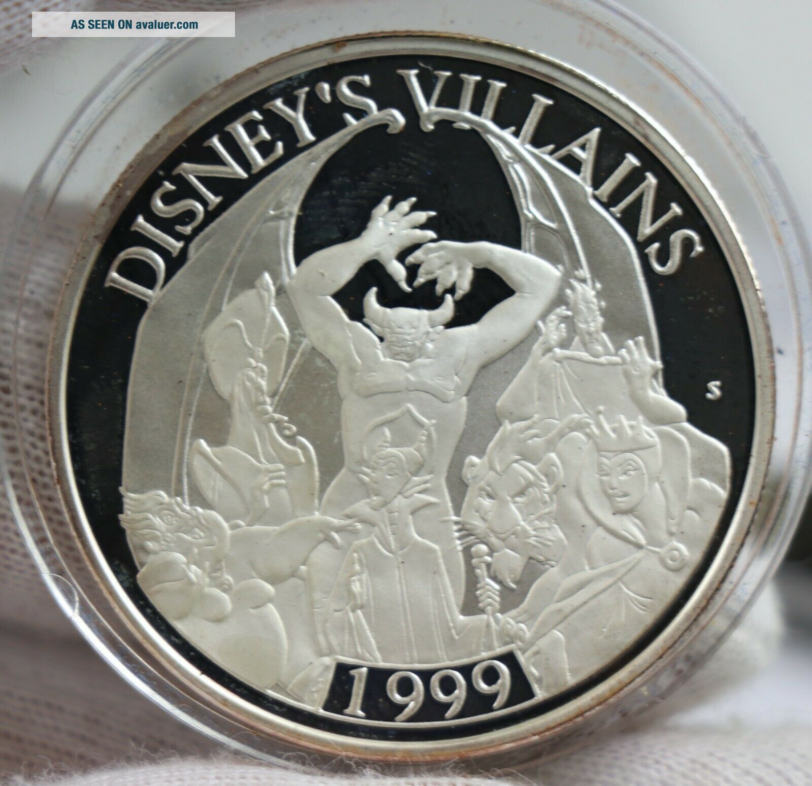 The Art Of Disney 1999 Disney ' S Villains 0094. 999 Fine 1oz Troy ...