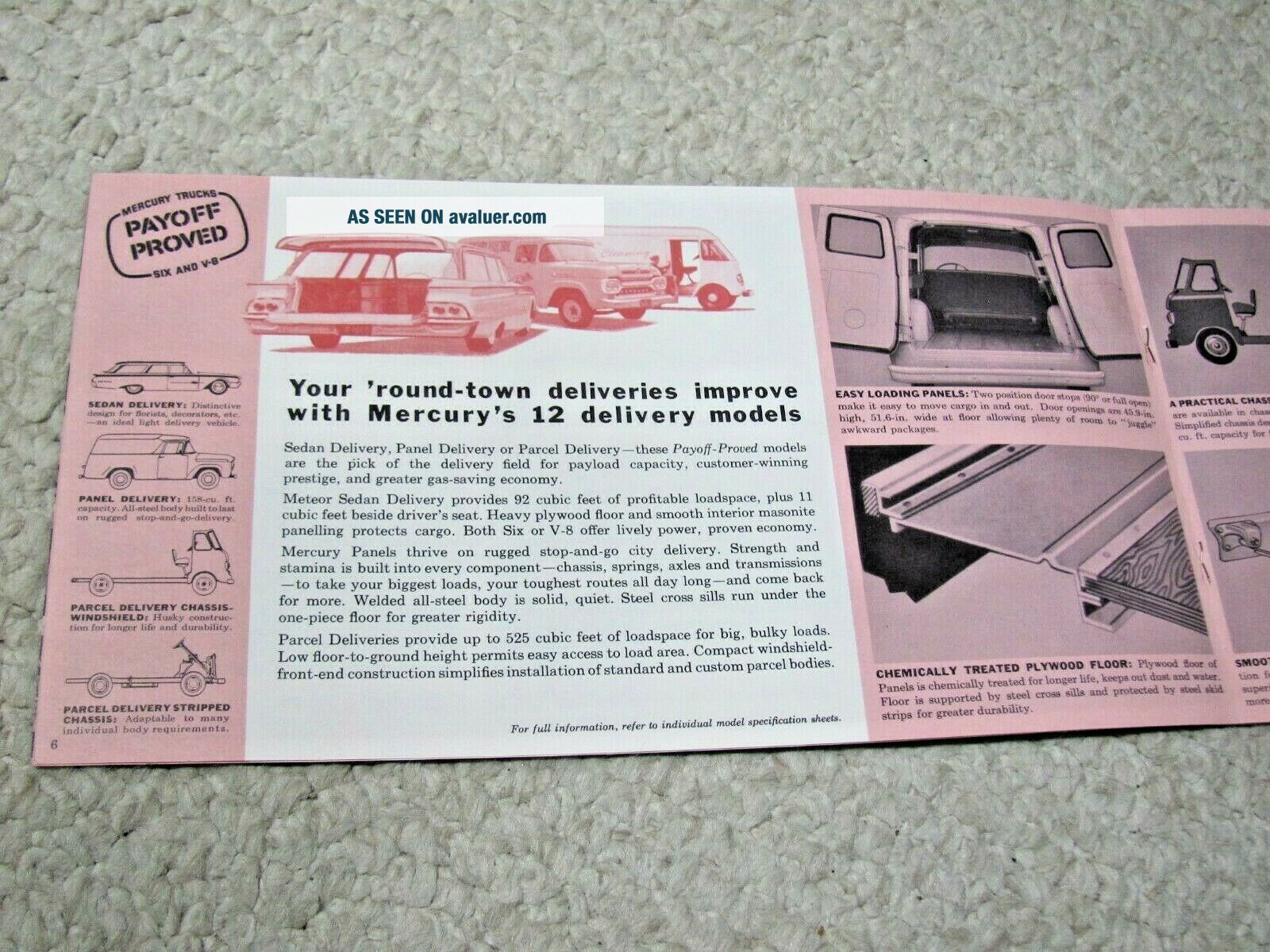 1960 CANADIAN MERCURY LIGHT DUTY TRUCKS SALES BROCHURE. | #4741533