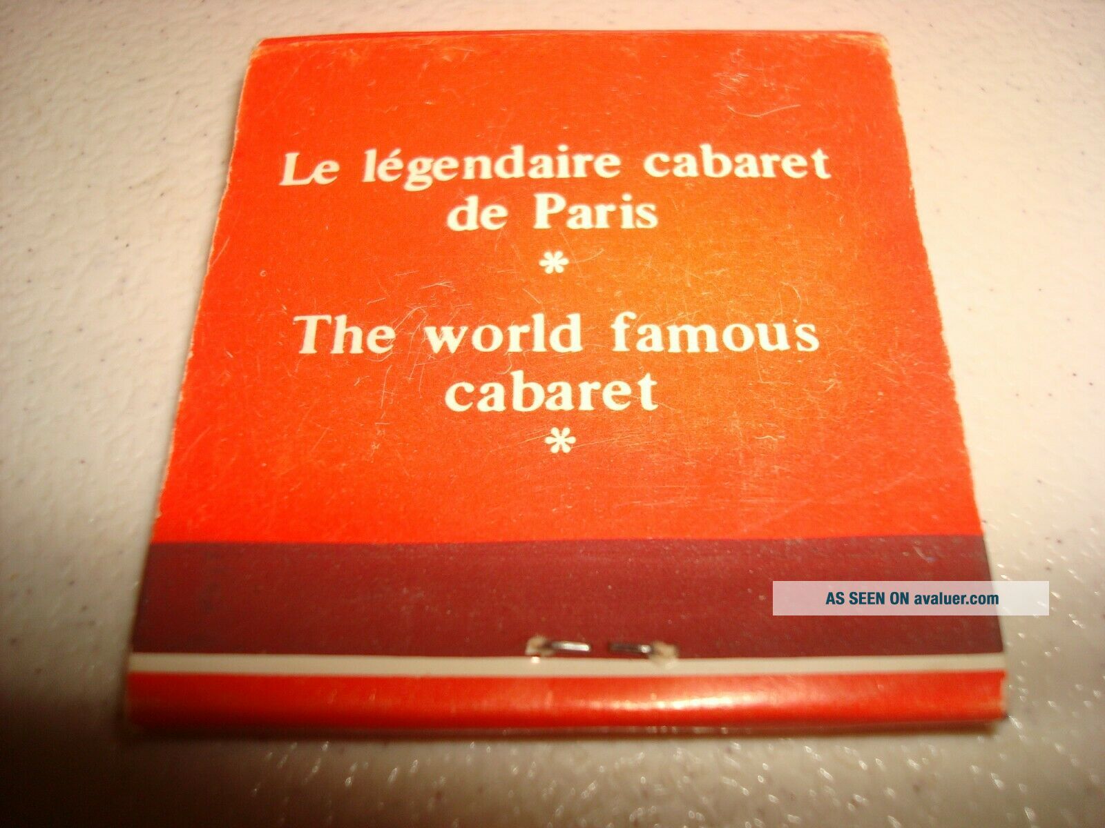 Rare Vintage Foreign Matches Bal Du Moulin Rouge Cabaret Paris France ...