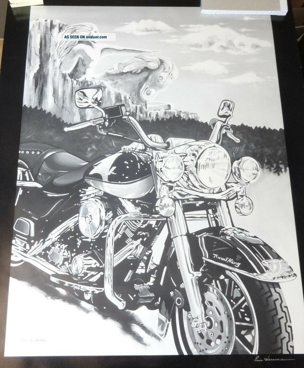 Harley Davidson Road King Sturgis Motorcycle Poster By Eric Herrmann ...