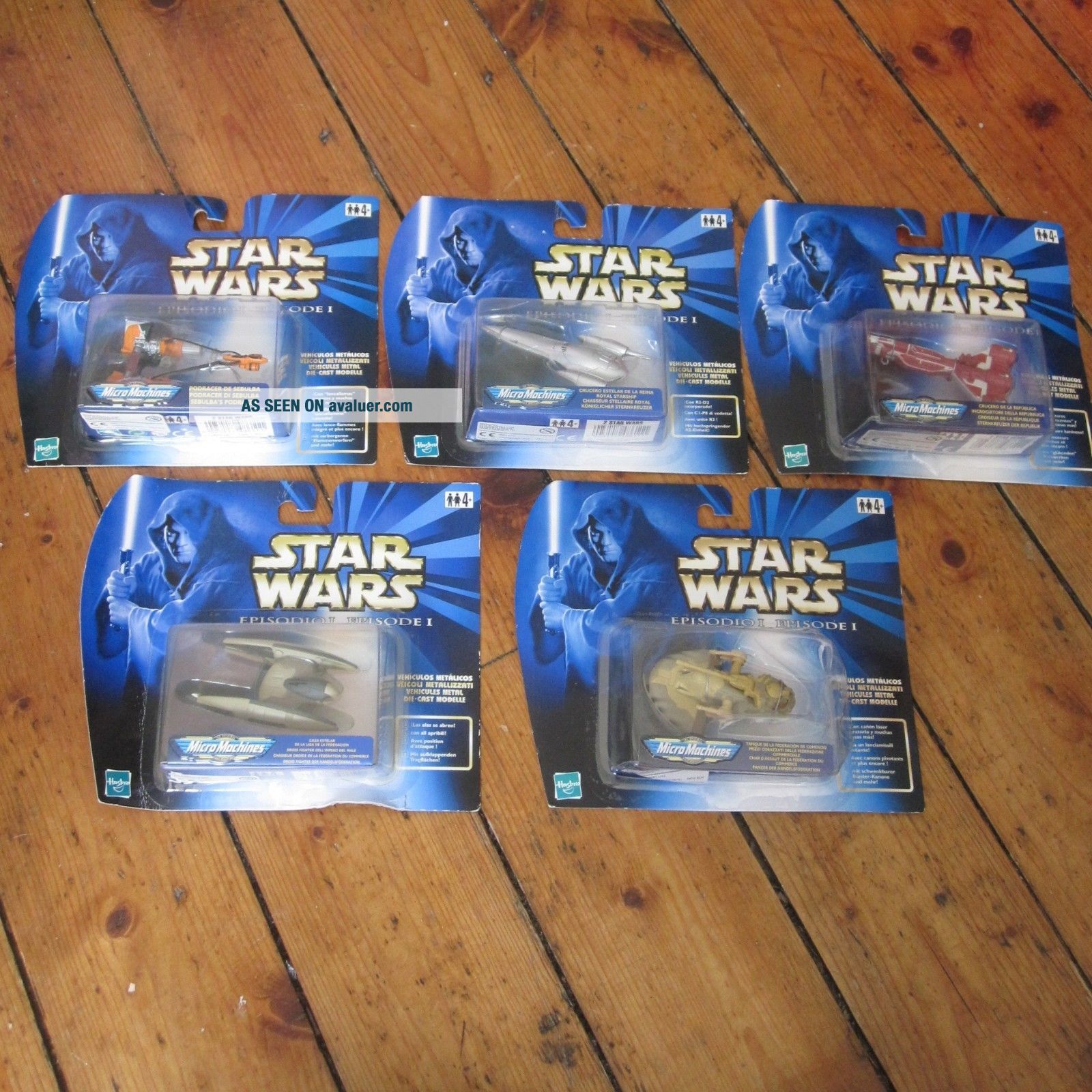 Star Wars Micro Machines Bundle 5 Die Cast Vehicles Hasbro Vintage Toys ...
