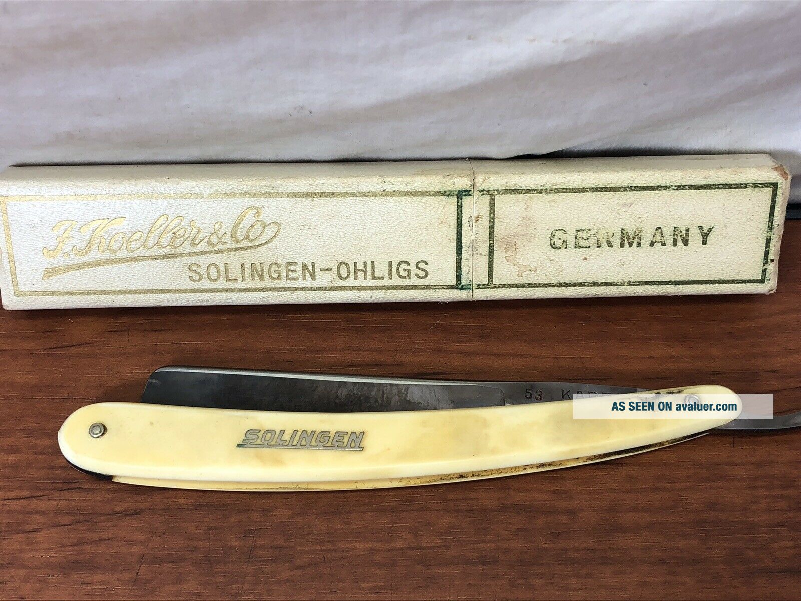 Antique Vintage Kabeso Razor Solingen German Straight Razor Germany ...