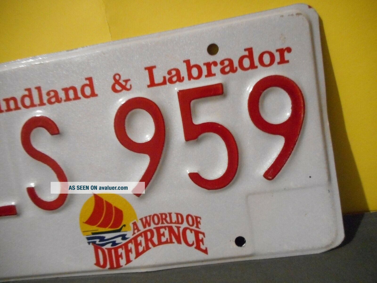 Newfoundland And Labrador Vehicle License Plate, Viking Ship, CLS 959 ...