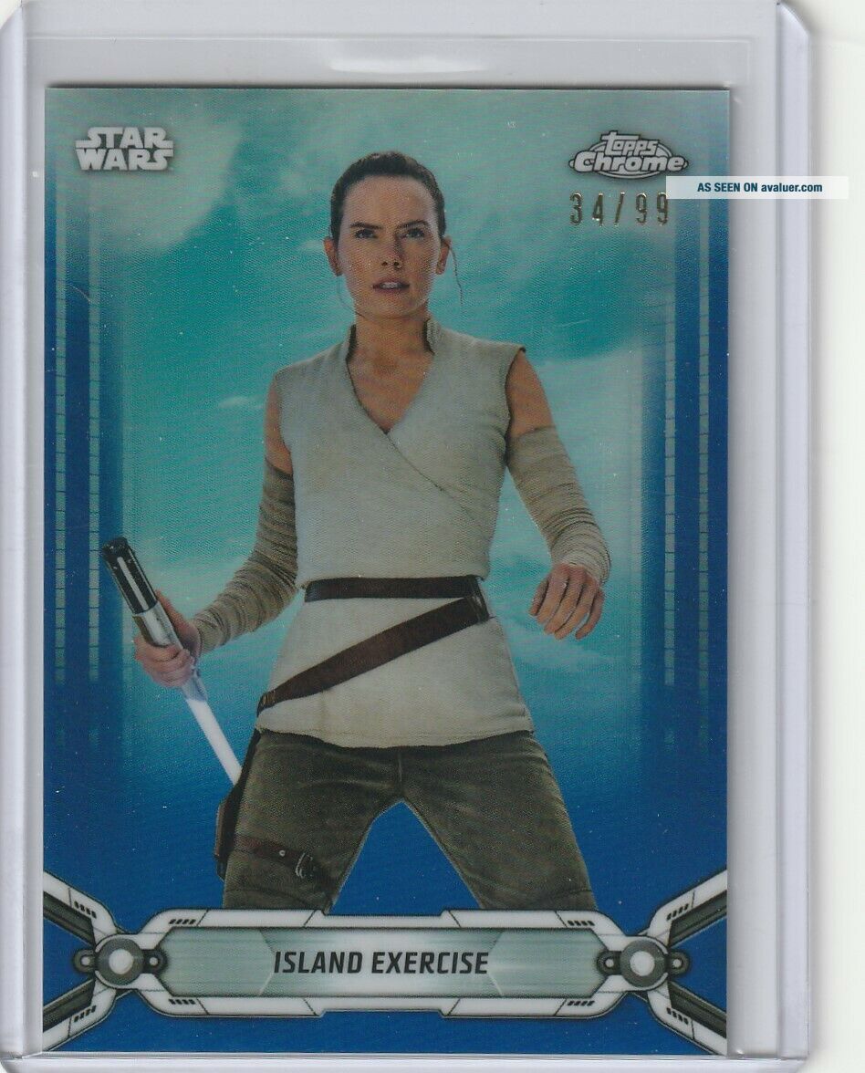 Rey Daisy 2019 Topps Chrome Star Wars Legacy Blue Refractor /99 | #4697608