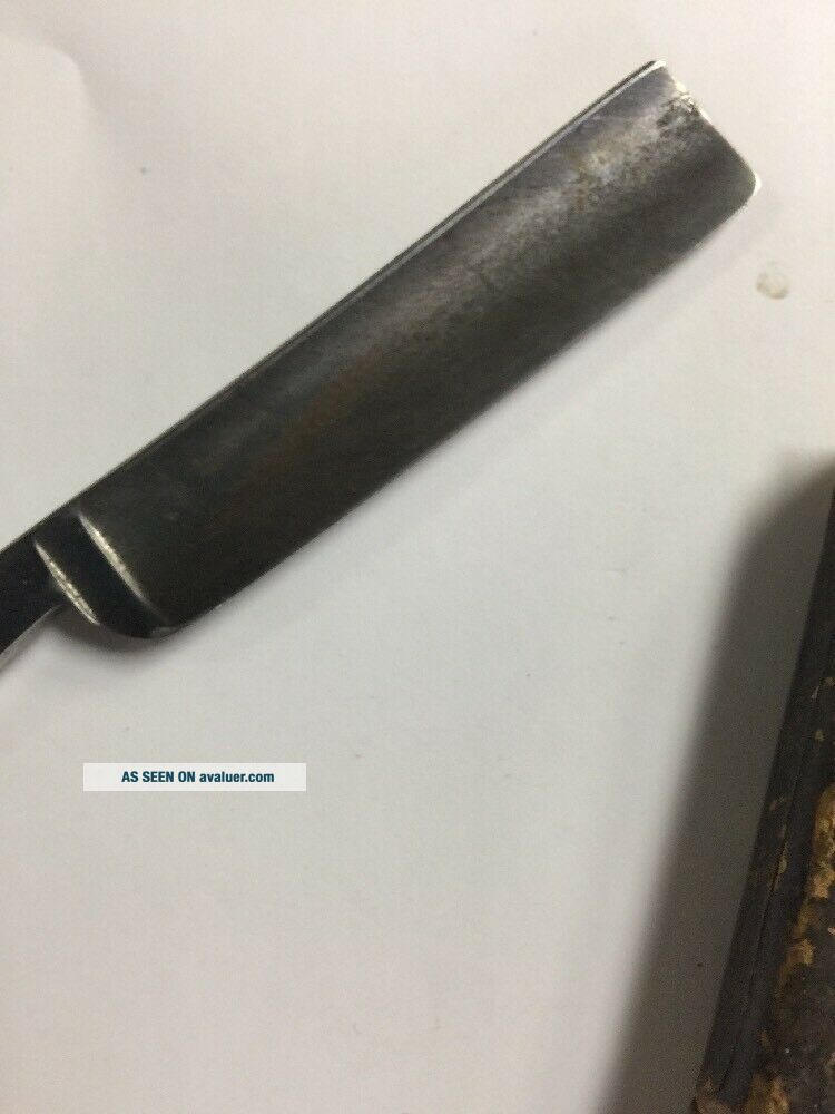 Vintage H. H Hill “Solingen” German Made Blue Steel Straight Razor RARE ...