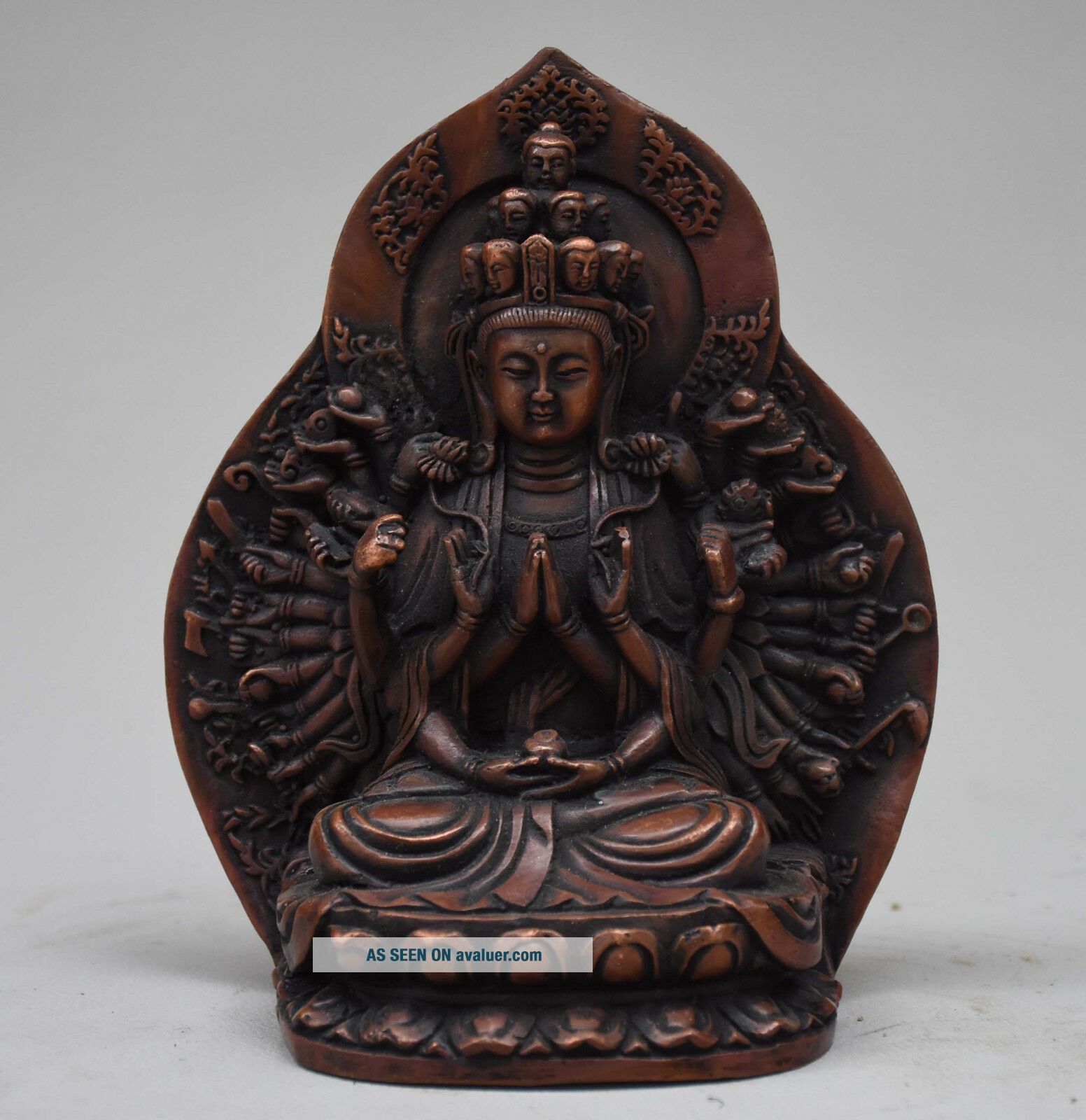 Tibet Buddhism Bronze 1000 Arms Avalokiteshvara Goddess Kwan - Yin ...