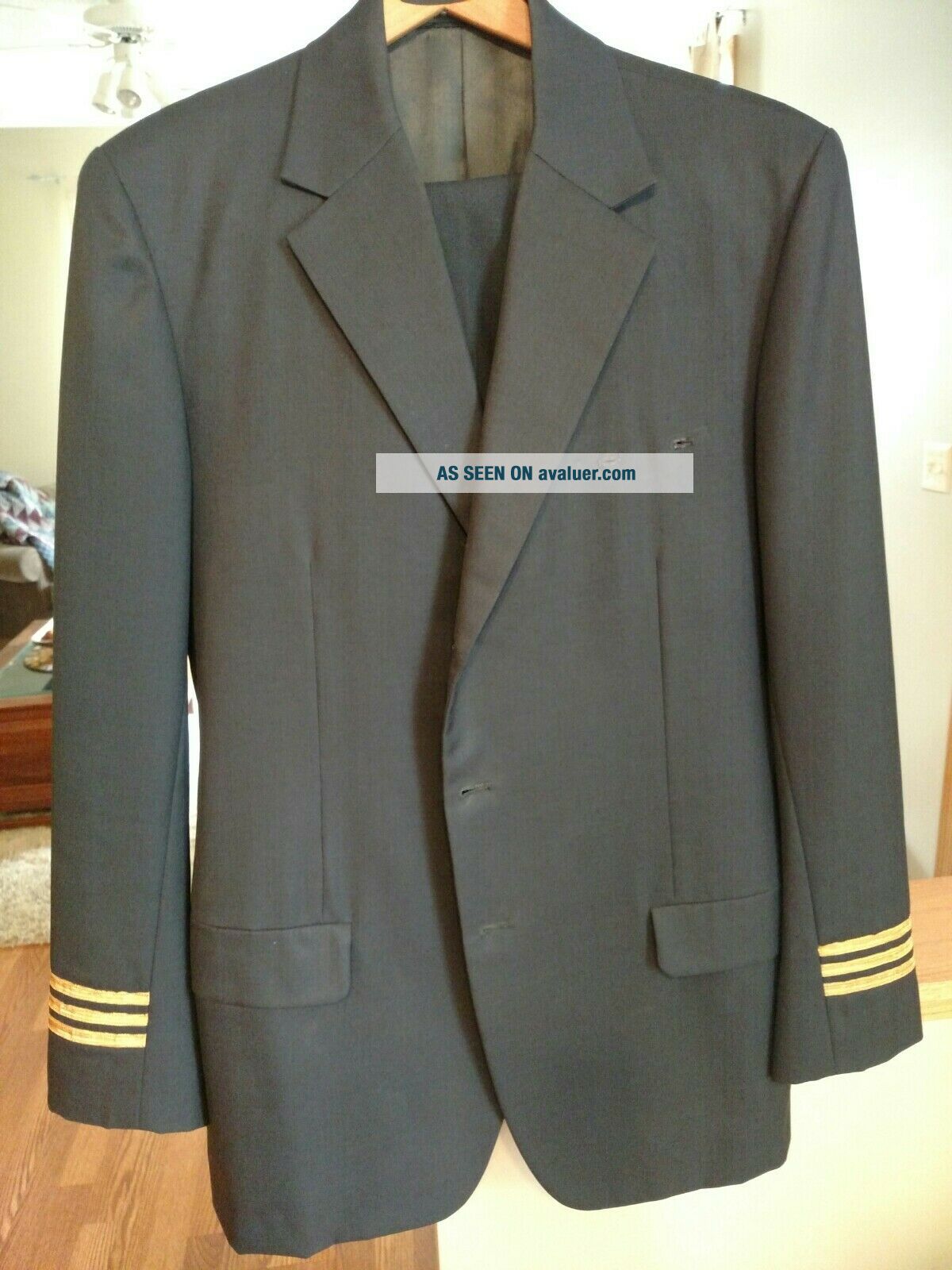 VINTAGE NORTHWEST AIRLINE FIRST OFFICER PILOT UNIFORM JACKET/PANT SET ...