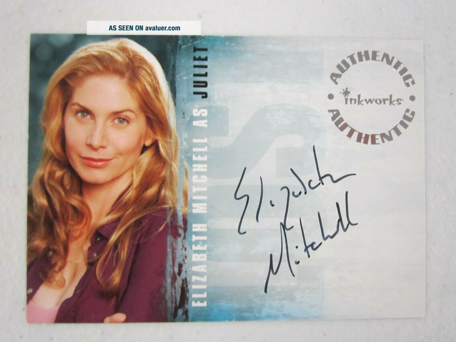 LOST TV SHOW INKWORKS AUTO AUTOGRAPH ELIZABETH MITCHELL AS JULIET ...