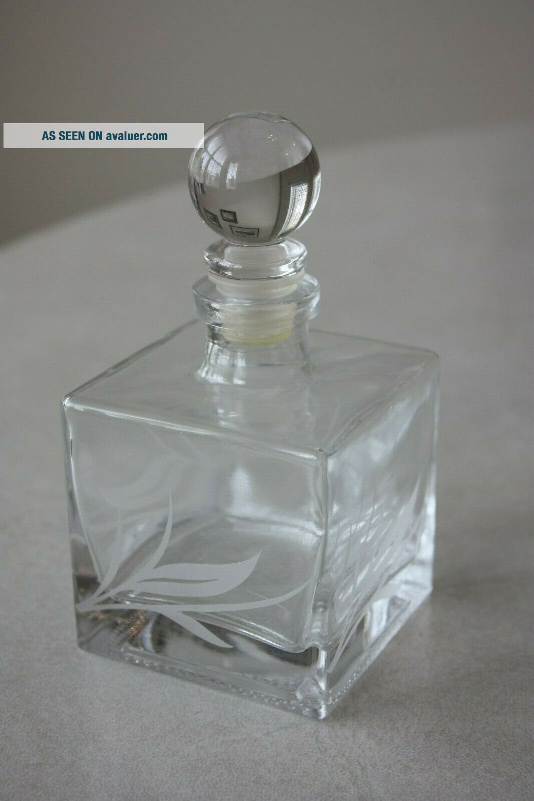 Clear Glass Perfume Bottle - 5 1/2 " Tall With Stopper | #4803246