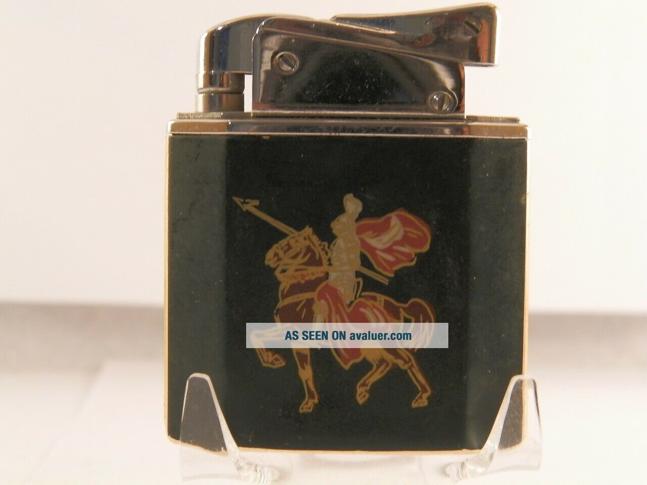 Vintage Lighter Rare Knight Enamel Vu Style Hard To Find Antique | #4821760