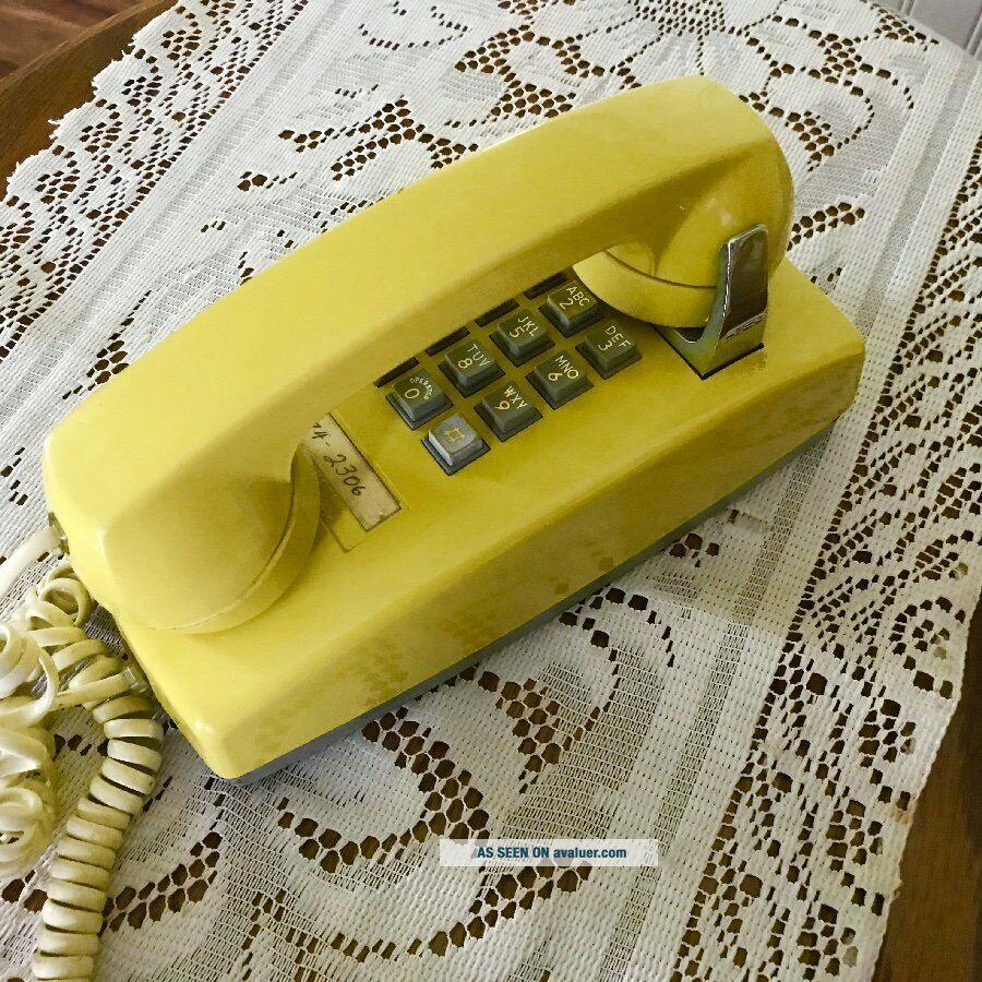 Vintage Bell System Western Electric Yellow Push Button Wall Mount ...