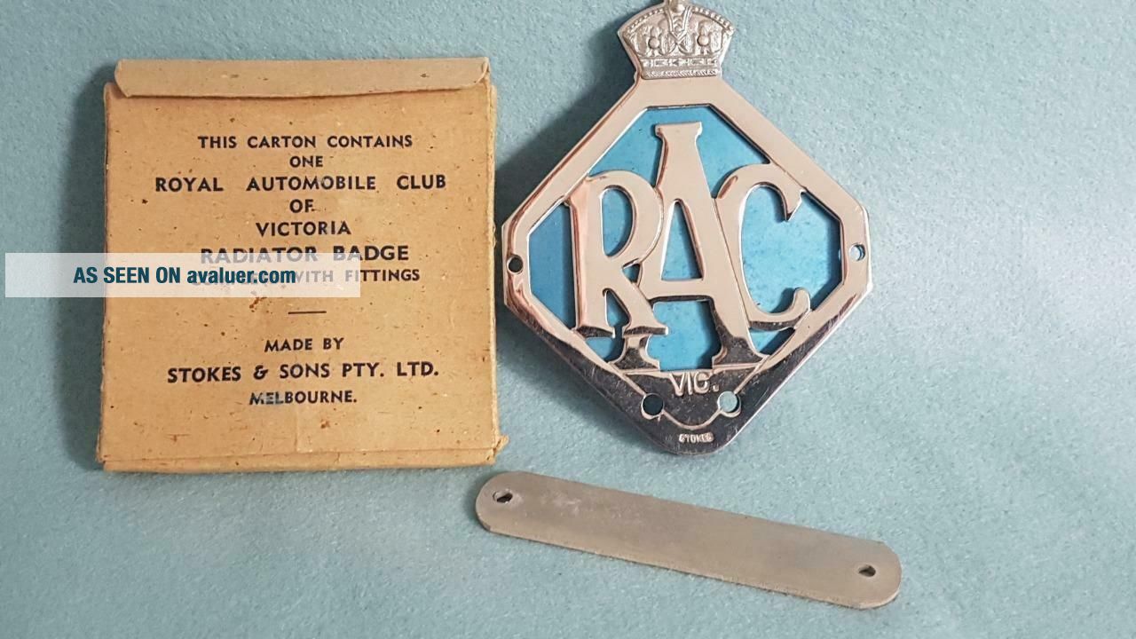 Rare Stokes Unmounted 1950s Royal Automobile Club Of Victoria Car ...